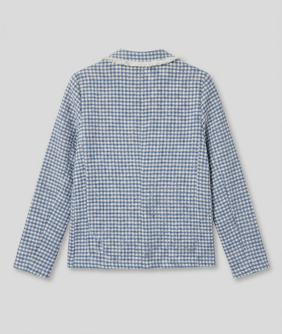 Veste Coralie blazer en tweed - ciel - Carnaby